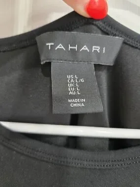 Tahari | Dresses | Tahari Black Tiewaist Shift Dress | Poshmark